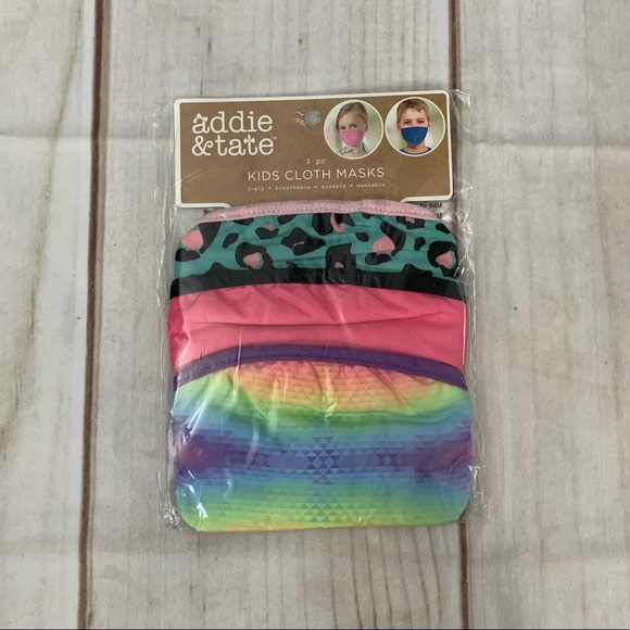 addie & tate | Accessories | Addie Tate Kids Cloth Masks Qty 3 | Poshmark